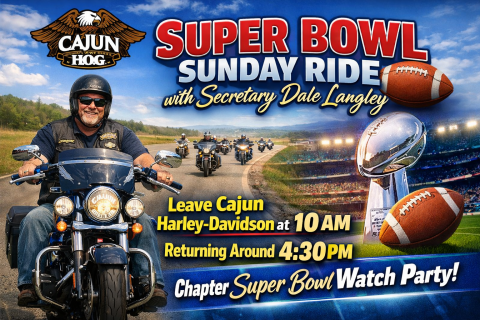 Super Bowl Ride | Cajun Chapter #1681 | Lafayette Louisiana | H.O.G.